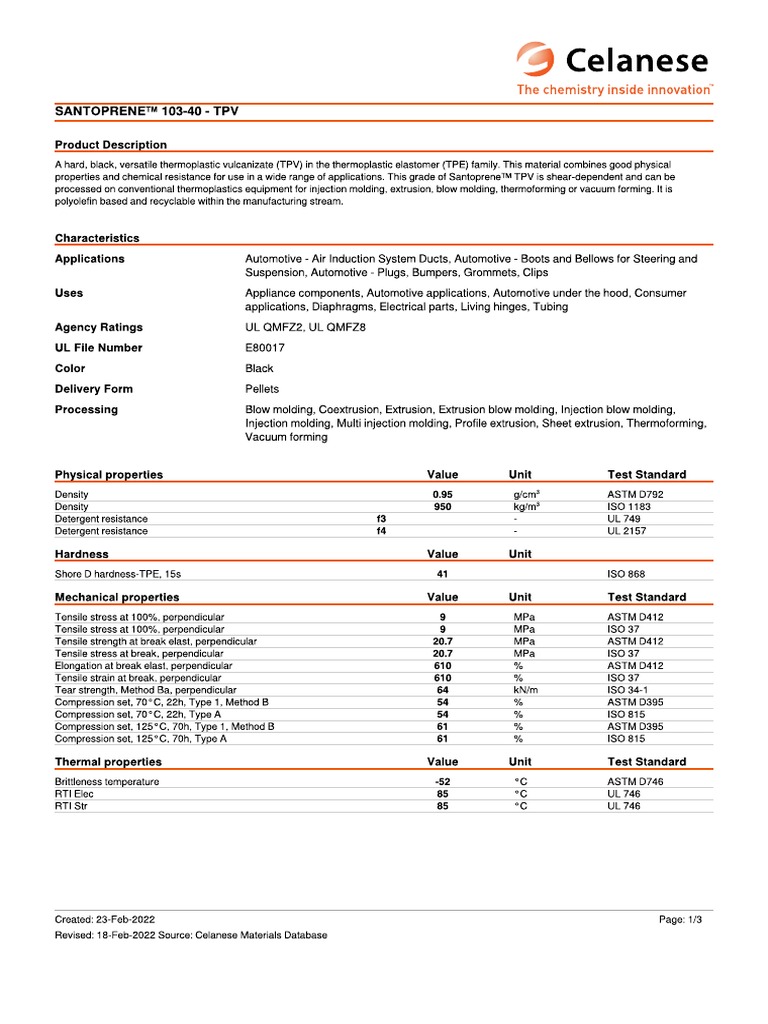 Santoprene™ 103-40 | PDF