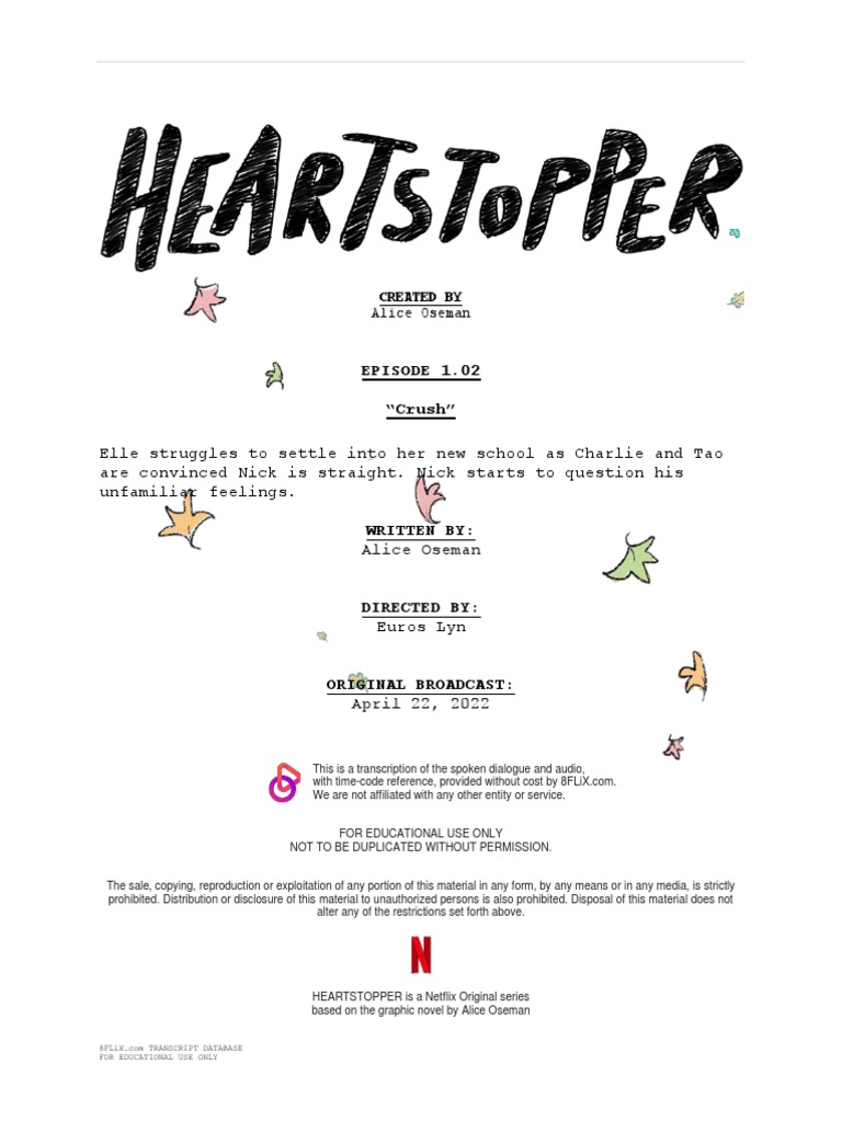 Heartstopper-transcript-102-Crush | PDF