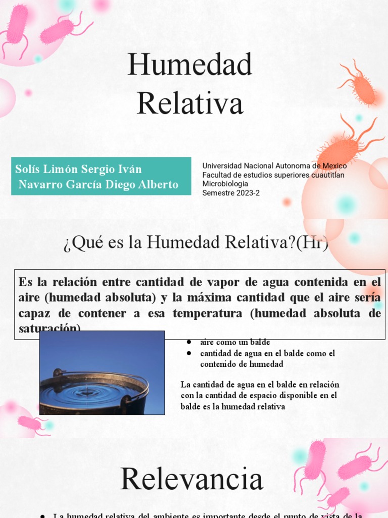 Humedad Relativa | Descargar gratis PDF | Humedad | Humedad relativa