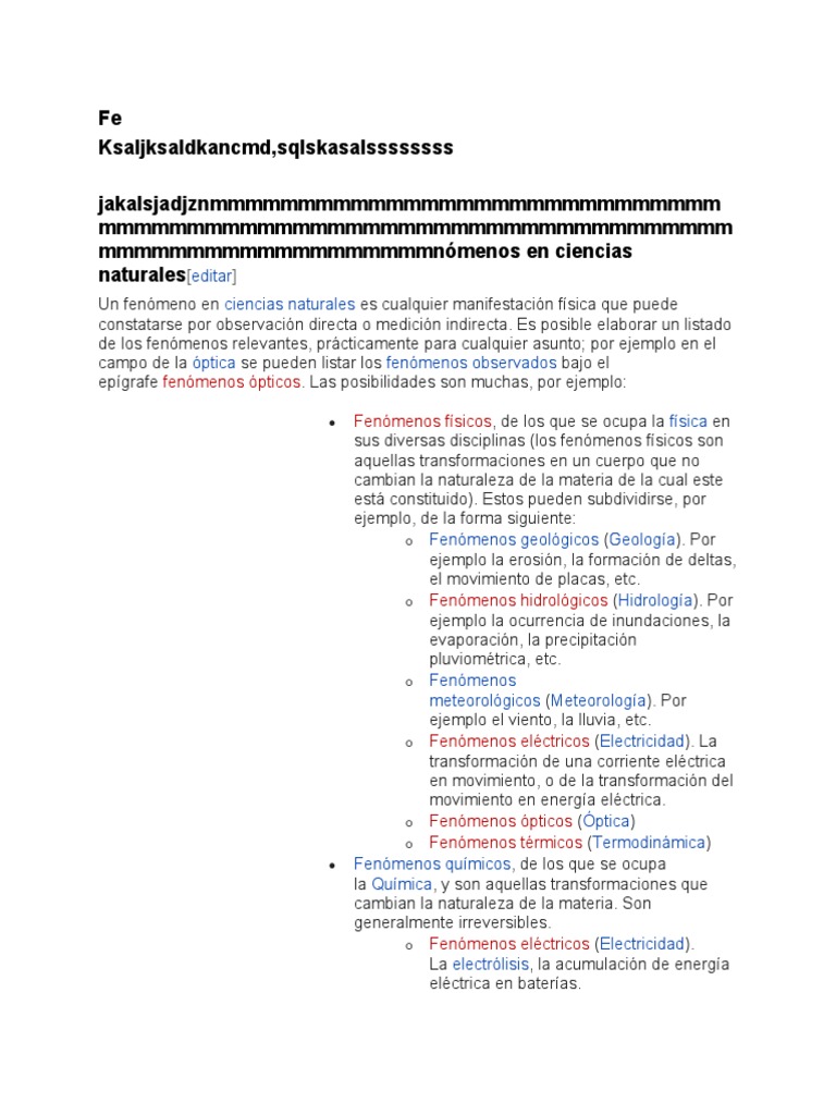 Fenomeno | PDF | Fenómeno | Naturaleza