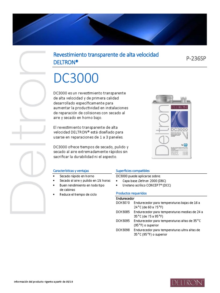 P 236SP+DC3000+Deltron+High+Velocity+Clearcoat+05+19 | PDF ...