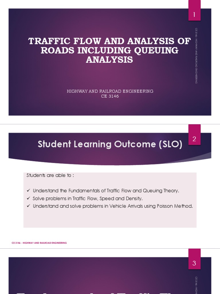 Traffic Flow & Queuing for Students | PDF | Traffic | Highway