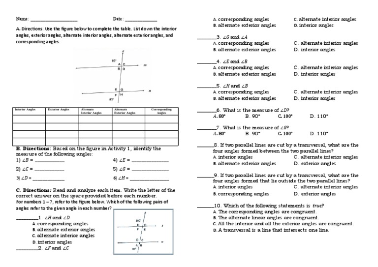 Math 7 Q 3 w3 | PDF | Angle | Geometry