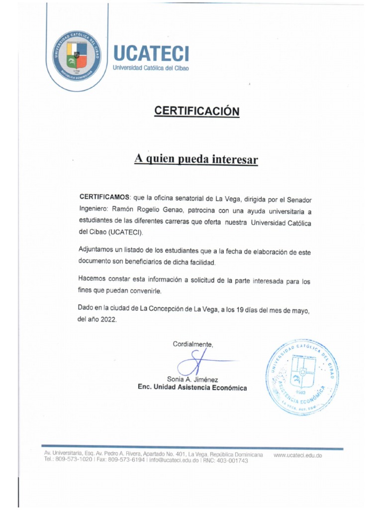 A Quien Pueda Interesar | PDF