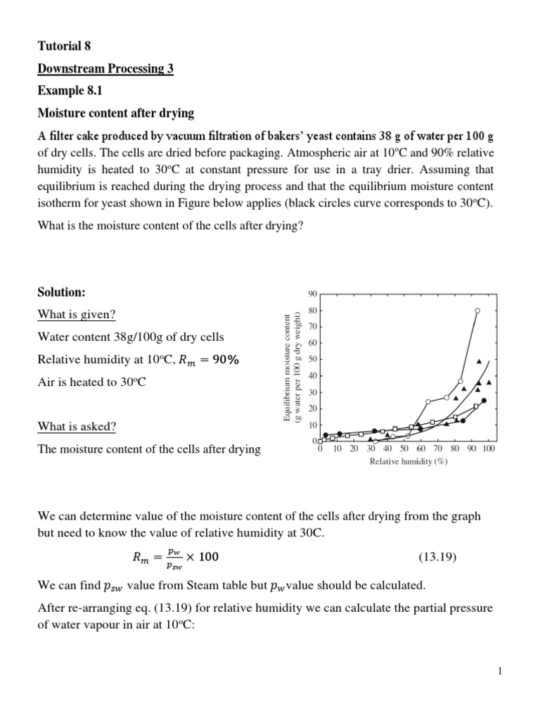 Tutorial-8-Examples-Downstream Processing-3-Solutions PDF | PDF ...
