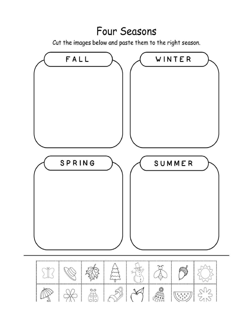 Four Seasons Worksheet | PDF