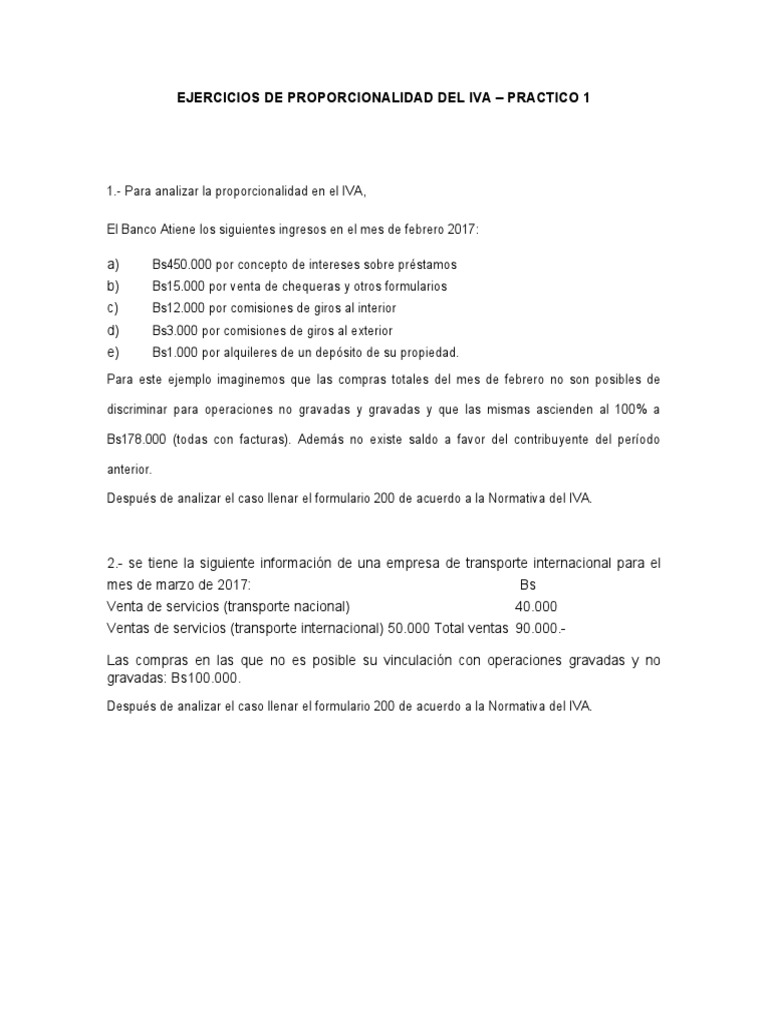 Ejercicios Impuestos Iva-Rc-Iva-Iue | PDF