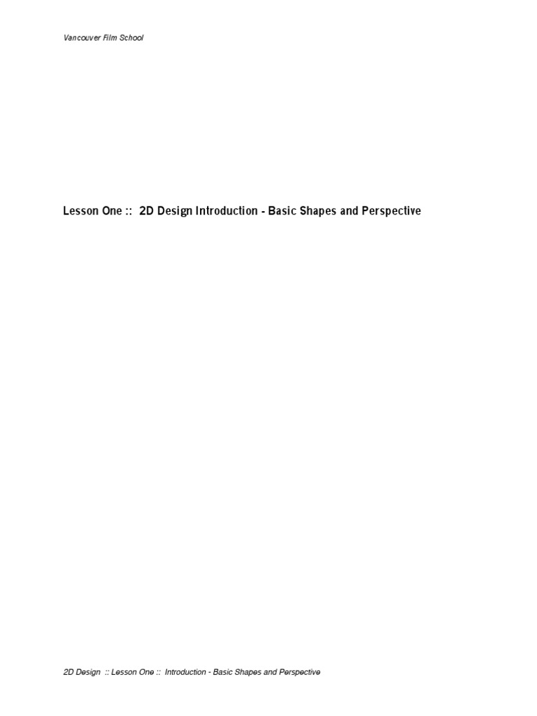 Lesson 1 - Basic Shapes in Perspective | PDF | Shape | Perspective ...