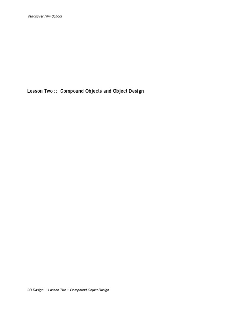 Lesson 2 - Compound Object Design PDF | PDF | Ellipse | Shape