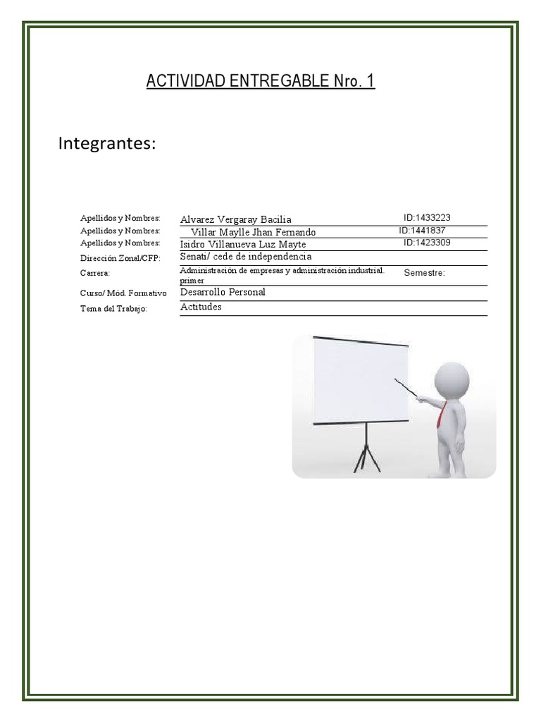 Entregable 1 | PDF | Crecimiento personal y profesional | Estilo de vida