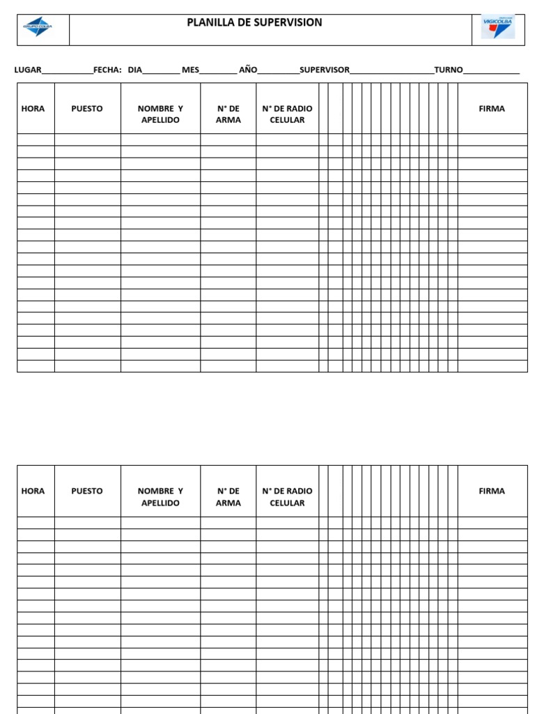 Planilla de Supervision-1-1 | PDF