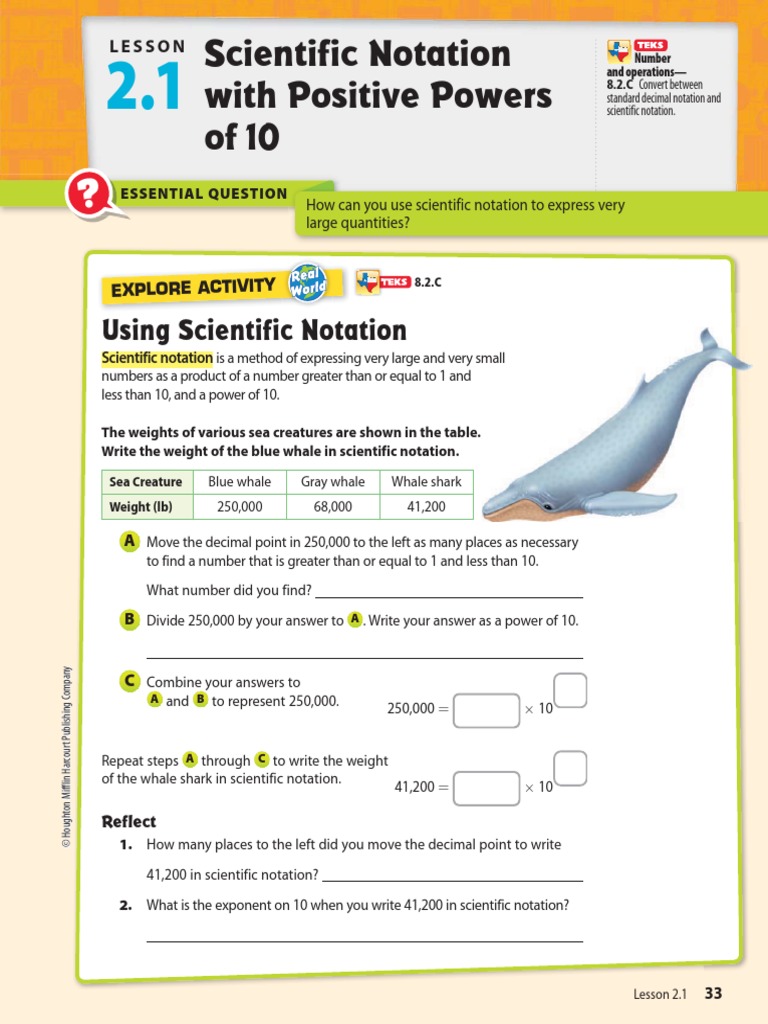 2.1 2.2 Scientific Notation Powers of 10 | PDF | Numbers | Exponentiation