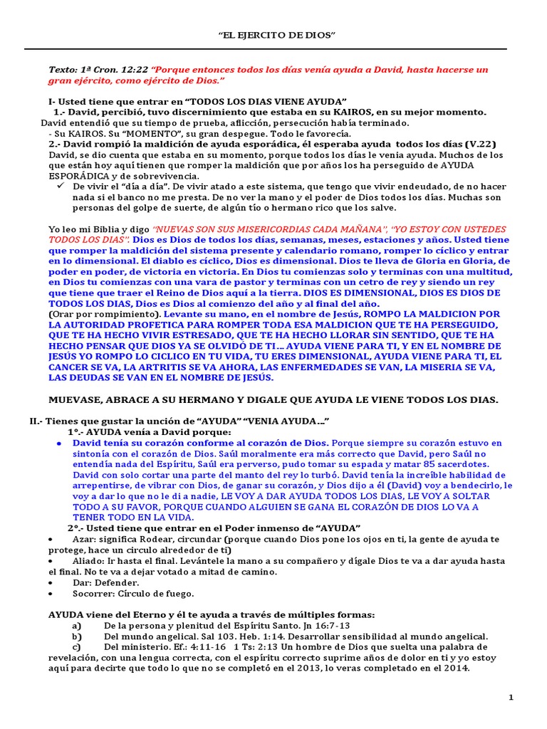 El Ejercito de Dios | PDF | David | Creencia religiosa y doctrina
