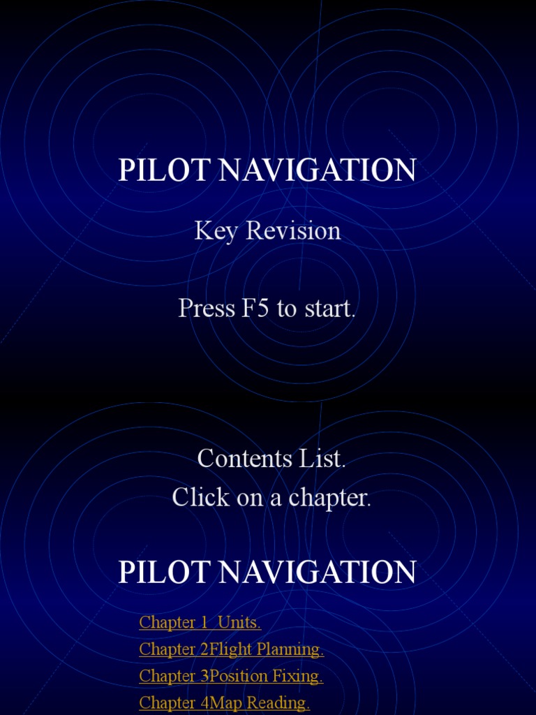 Pilot Navigation: Key Revision Press F5 To Start | PDF | Precipitation ...