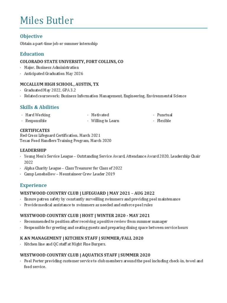 Miles Butler Resume Web Page 2023 | PDF
