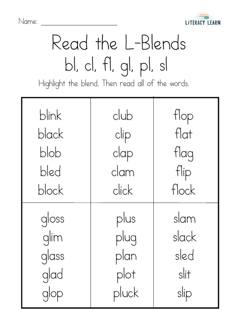 Read the L-Blends | PDF