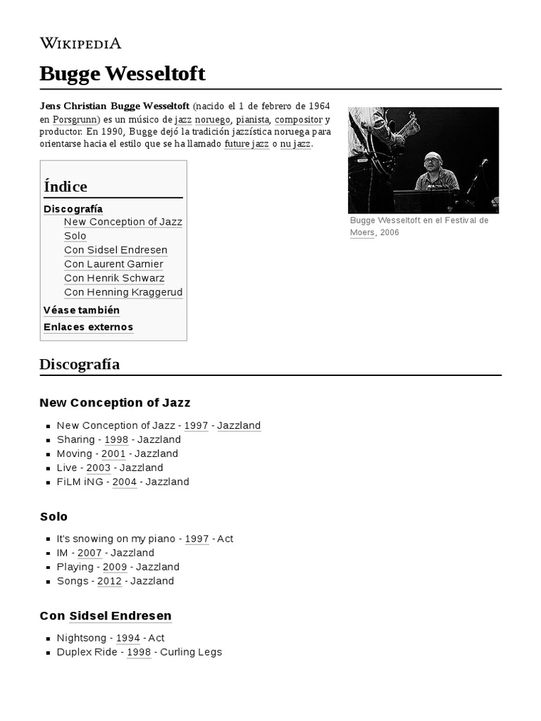 Bugge Wesseltoft | PDF | Arte