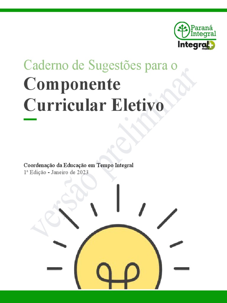 Caderno de Sugestões - ELETIVAS | PDF | Pedagogia | Science