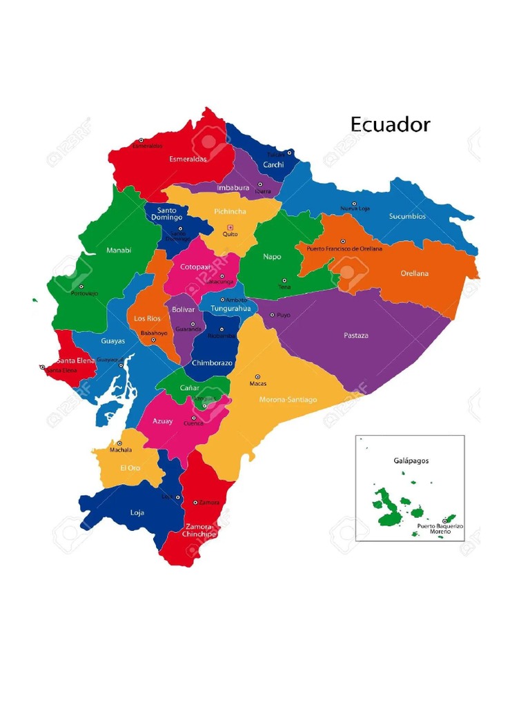 Mapa Ecuador y Sus Capitales | PDF