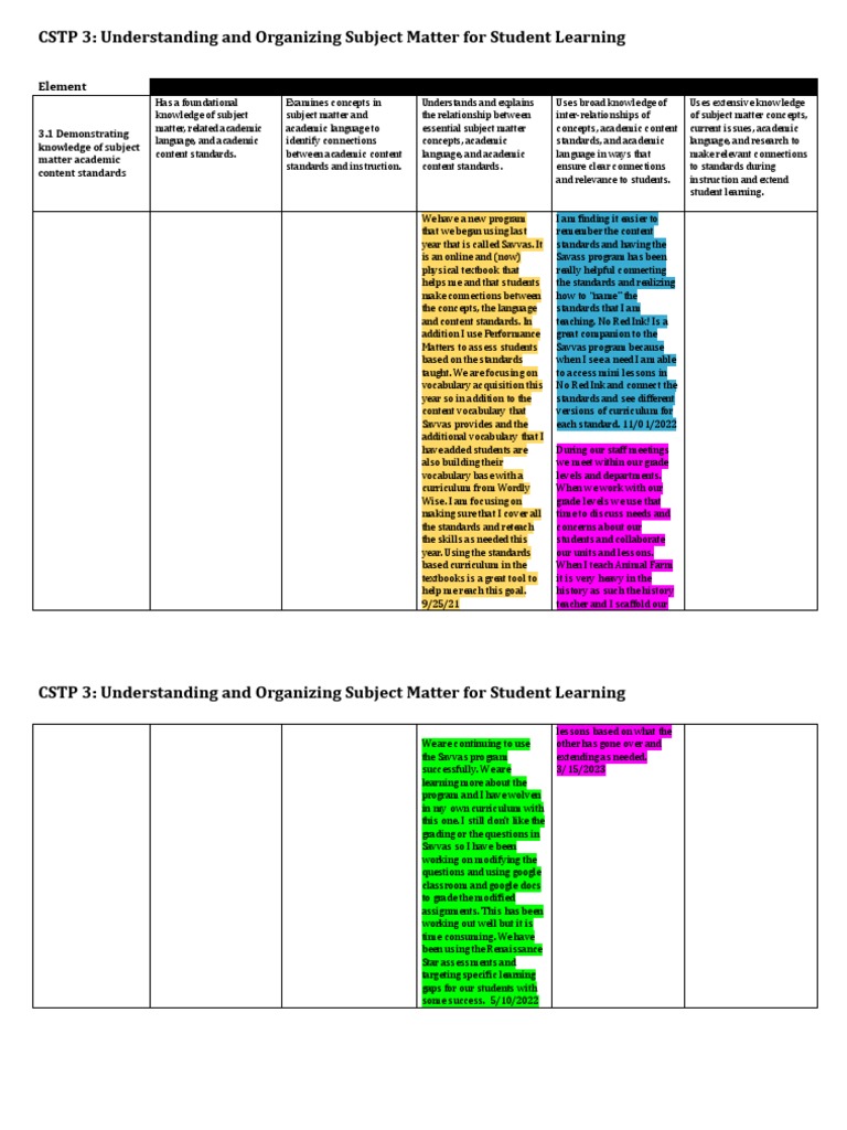 CSTP 3 Griffin 0323 | PDF | Curriculum | Teachers