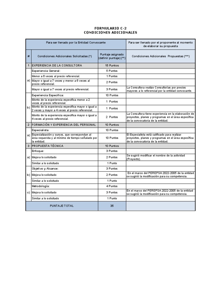 Formulario C-2 | PDF