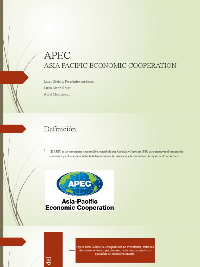 APEC Power Point | PDF | Cooperacion economica Asia Pacifico | Asia