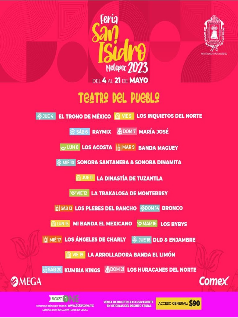 Cartel Oficial Feria de Metepec 2023 Teatro Del Pueblo | PDF Cartel Oficial Feria de Metepec 2023 Teatro Del Pueblo | PDF