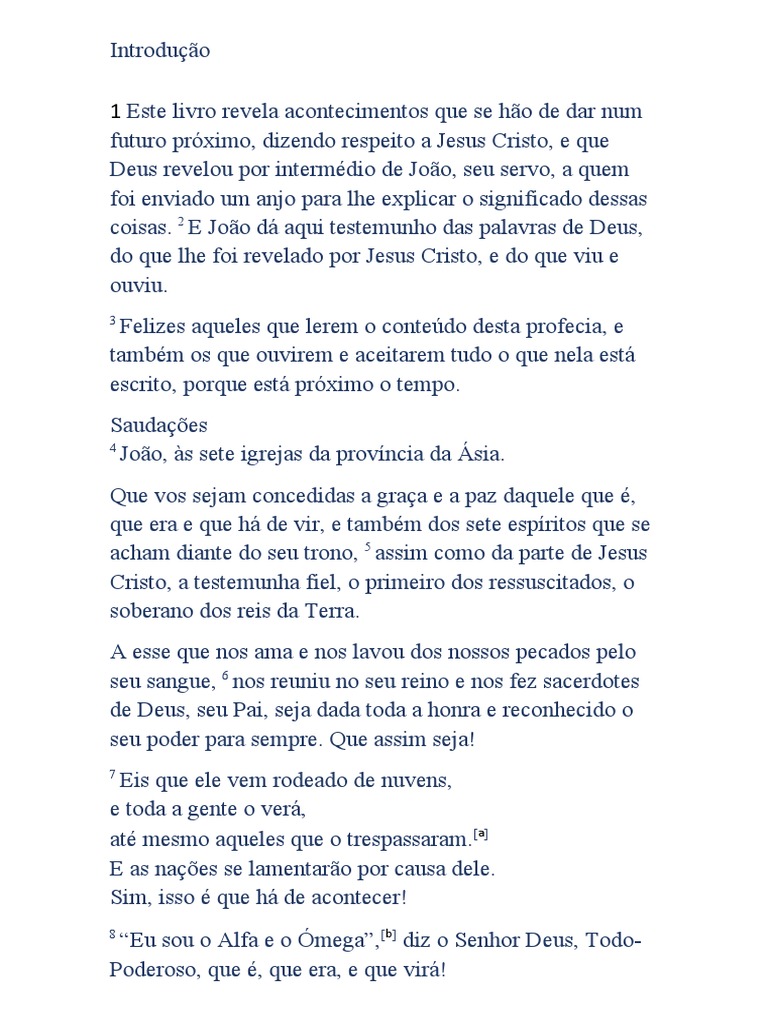 Introdução à Visão Apocalíptica De João Pdf Jesus Crença E