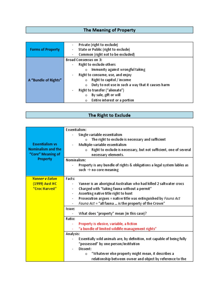 Prop Notes | Download Free PDF | Property | Civil Law (Common Law)