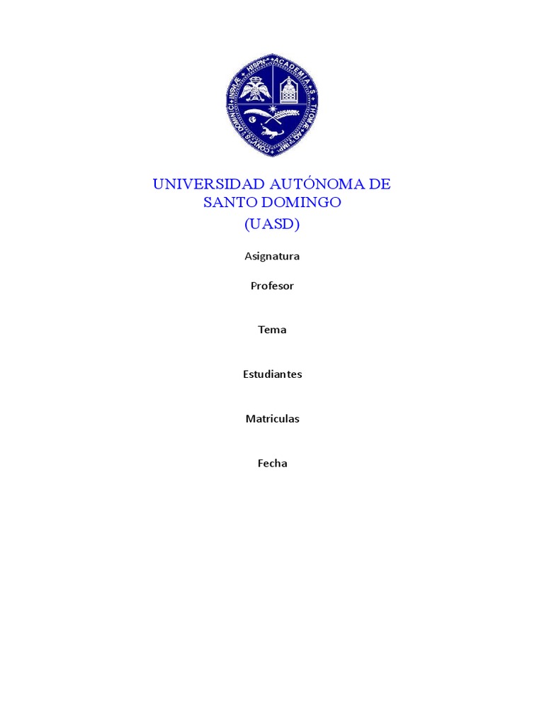 Hoja de Presentacion Uasd | PDF