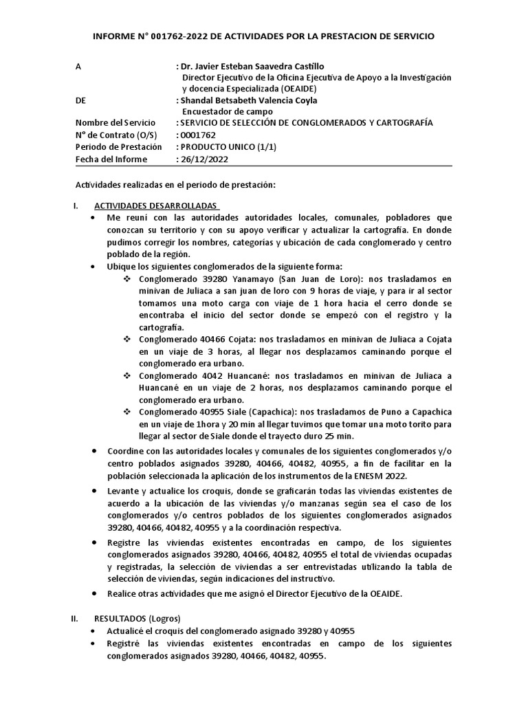 Informe Shan 3 | PDF