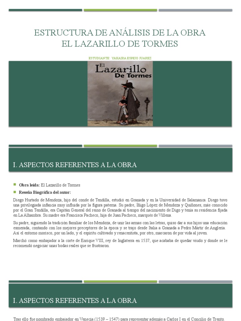 Lazarillo de Tormes - Yahaira Espejo | PDF