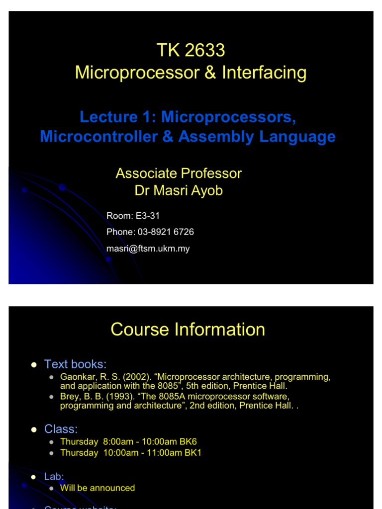 Microprocessors, Micro Controller Assembly Language | PDF | Integrated ...