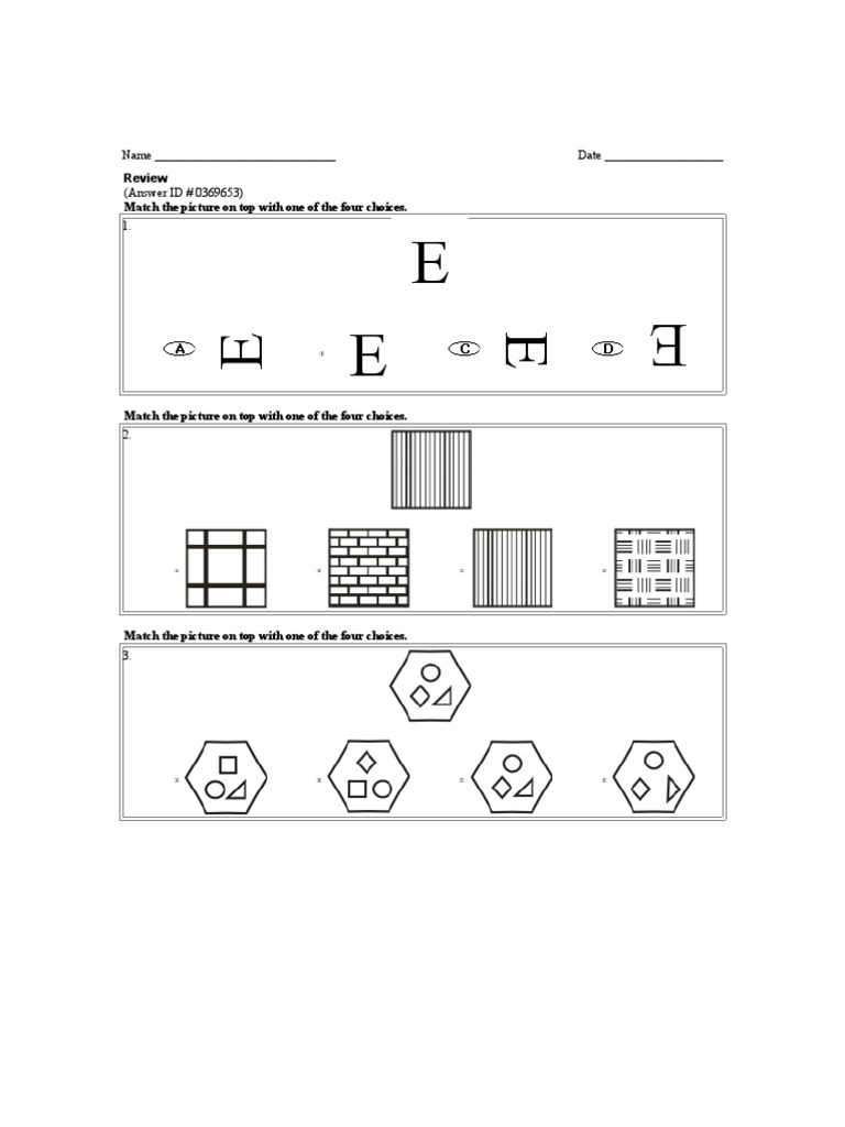 Pattern Recognition IQ Test Worksheet | PDF | Teaching Methods & Materials