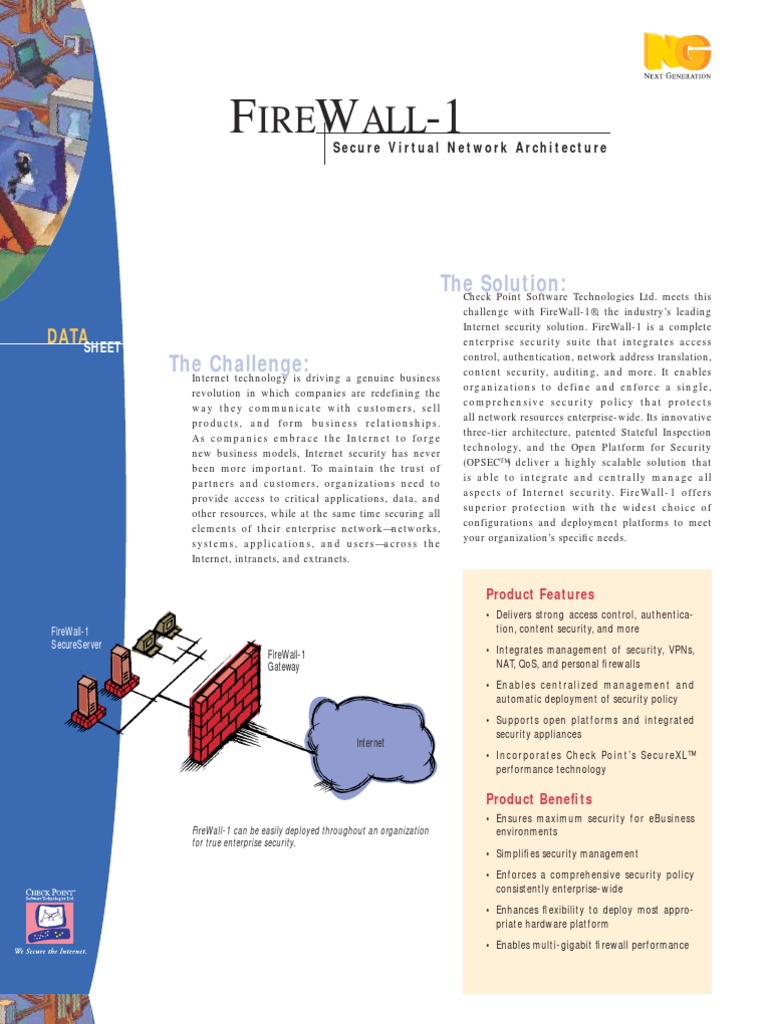 Firewall 1 Datasheet | PDF | Virtual Private Network | Computer Network