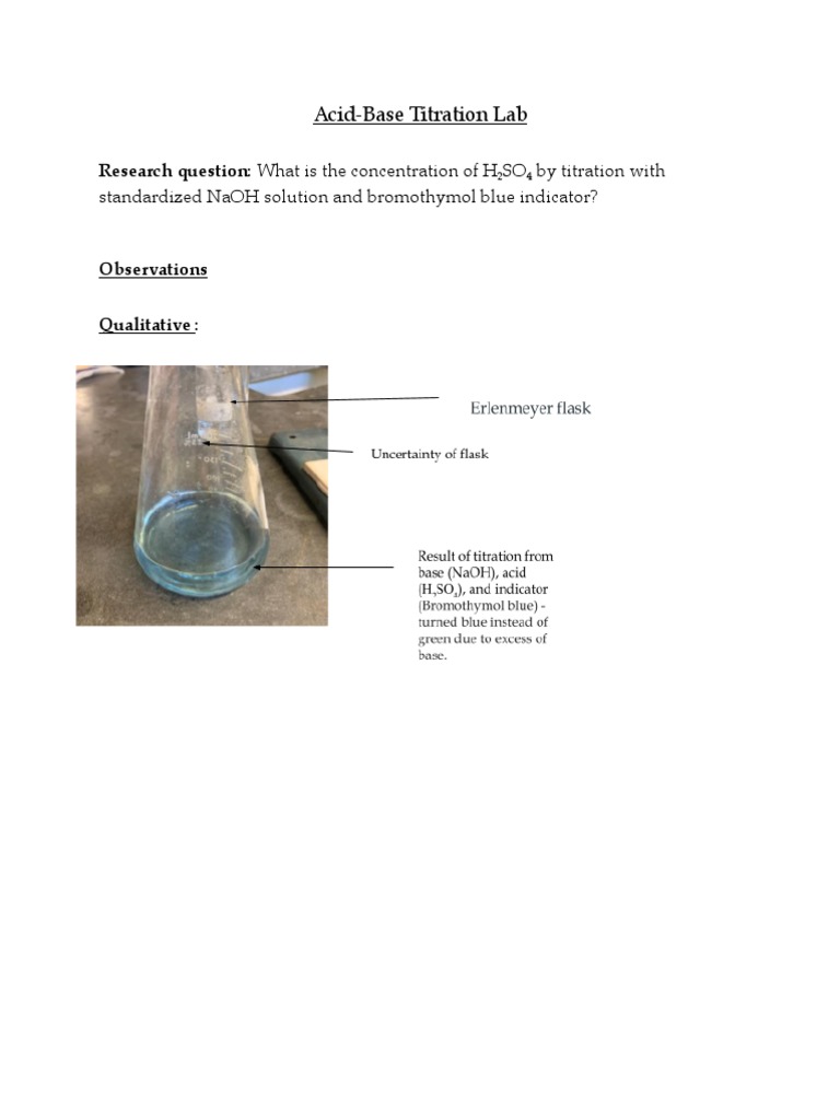 Determining the Concentration of Sulfuric Acid Through Acid-Base ... Determining the Concentration of Sulfuric Acid Through Acid-Base ...