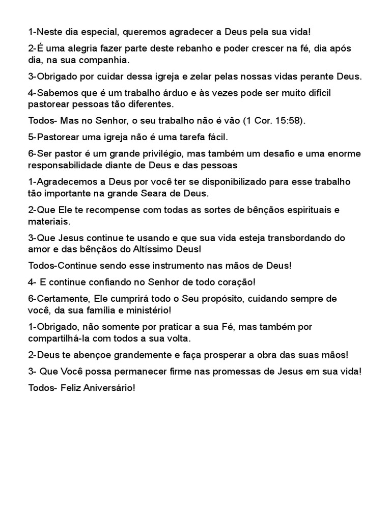 Aniversário De Pastora Pdf
