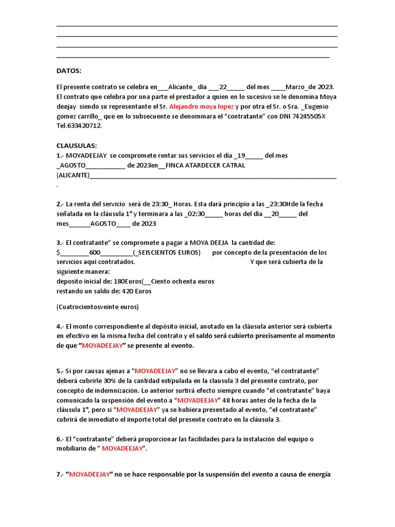 Contrato Base | PDF