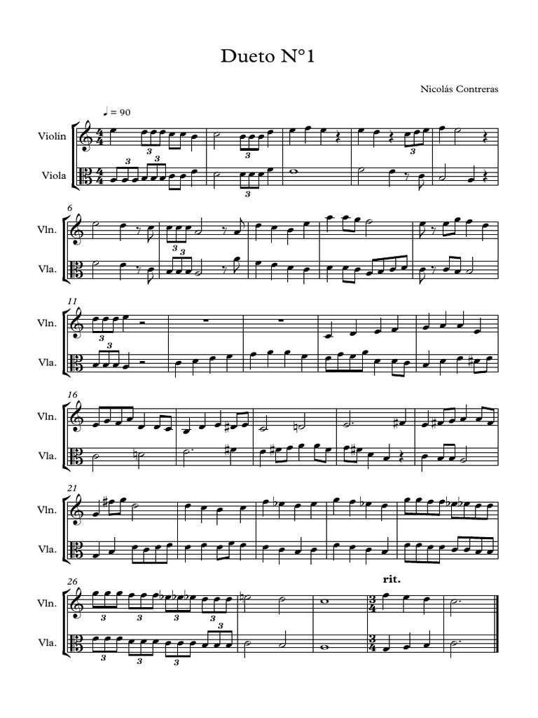 Dueto N°1 (Violin y Viola) | PDF