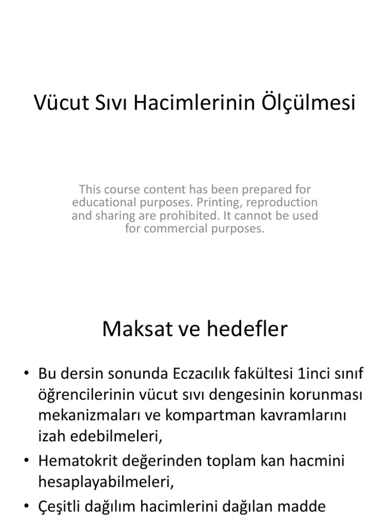 2 Vucut Sıvılarının Olculmesi | PDF