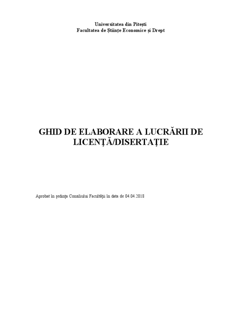Ghid Elaborare Lucrare | PDF
