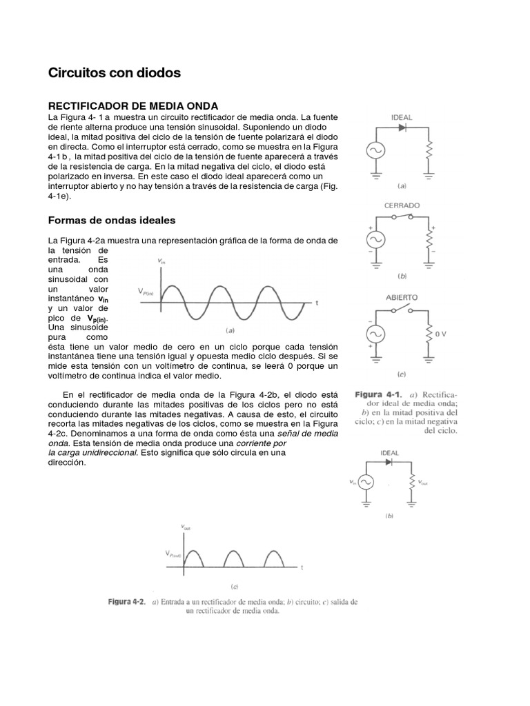 Circuitos Con Diodos PDF | PDF | Rectificador | Fuente de alimentación