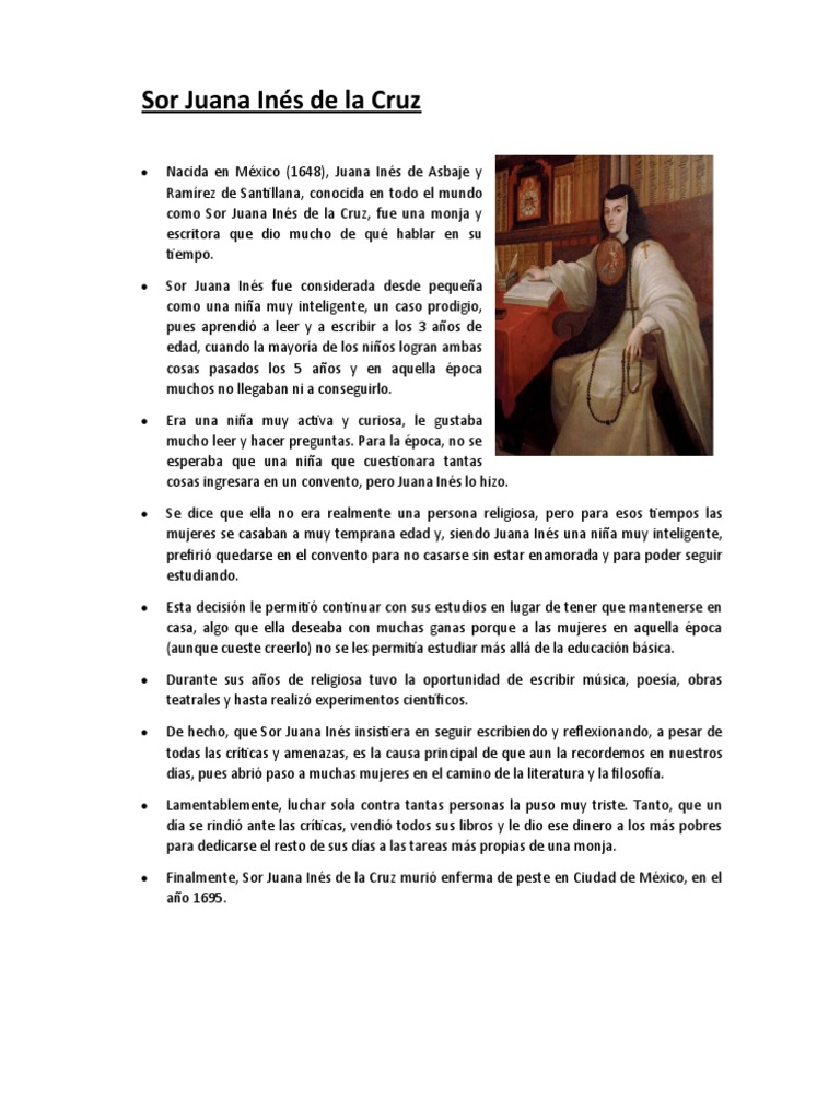 Sor Juana Inés de La Cruz | PDF