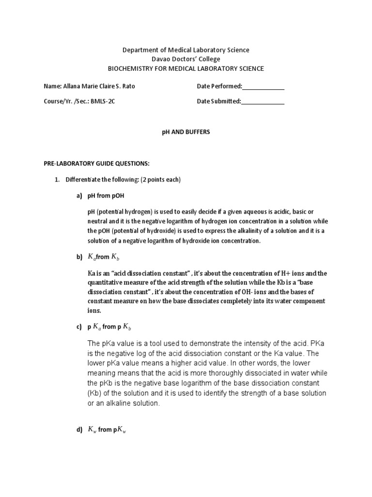 Biochem Midterm Lab Sheets | PDF | Ph | Thin Layer Chromatography