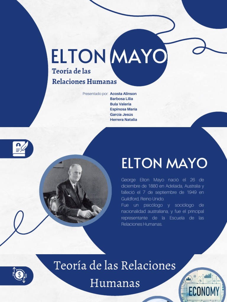 Teoría de Relaciones Humanas de Elton Mayo | PDF