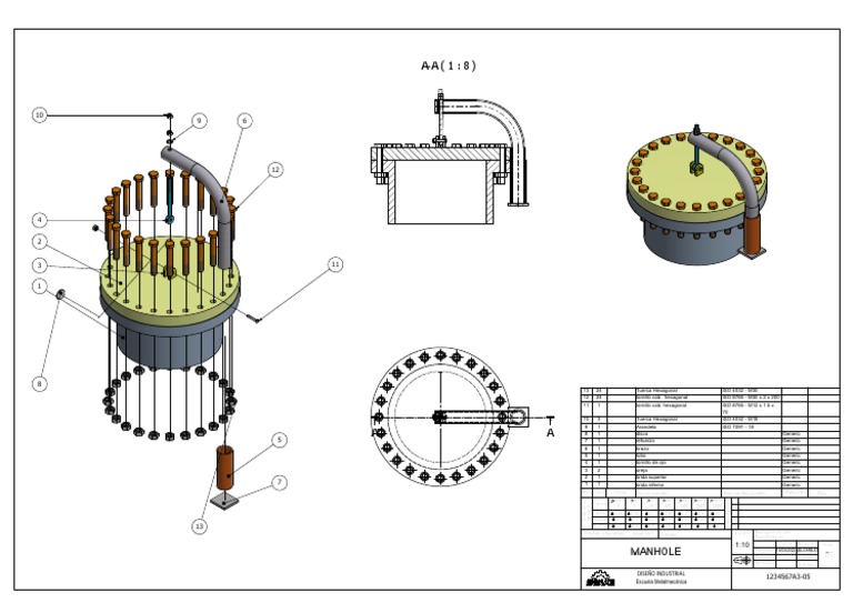 Manhole en Explosion | PDF | Tornillo | Unión