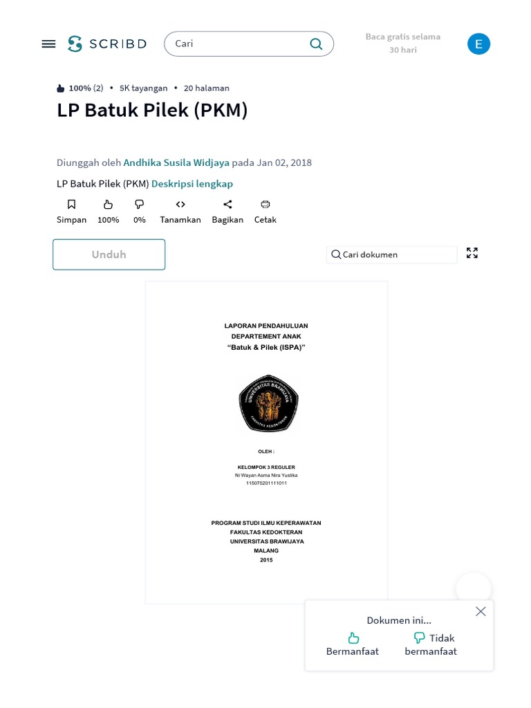 LP Batuk Pilek (PKM) - PDF | PDF