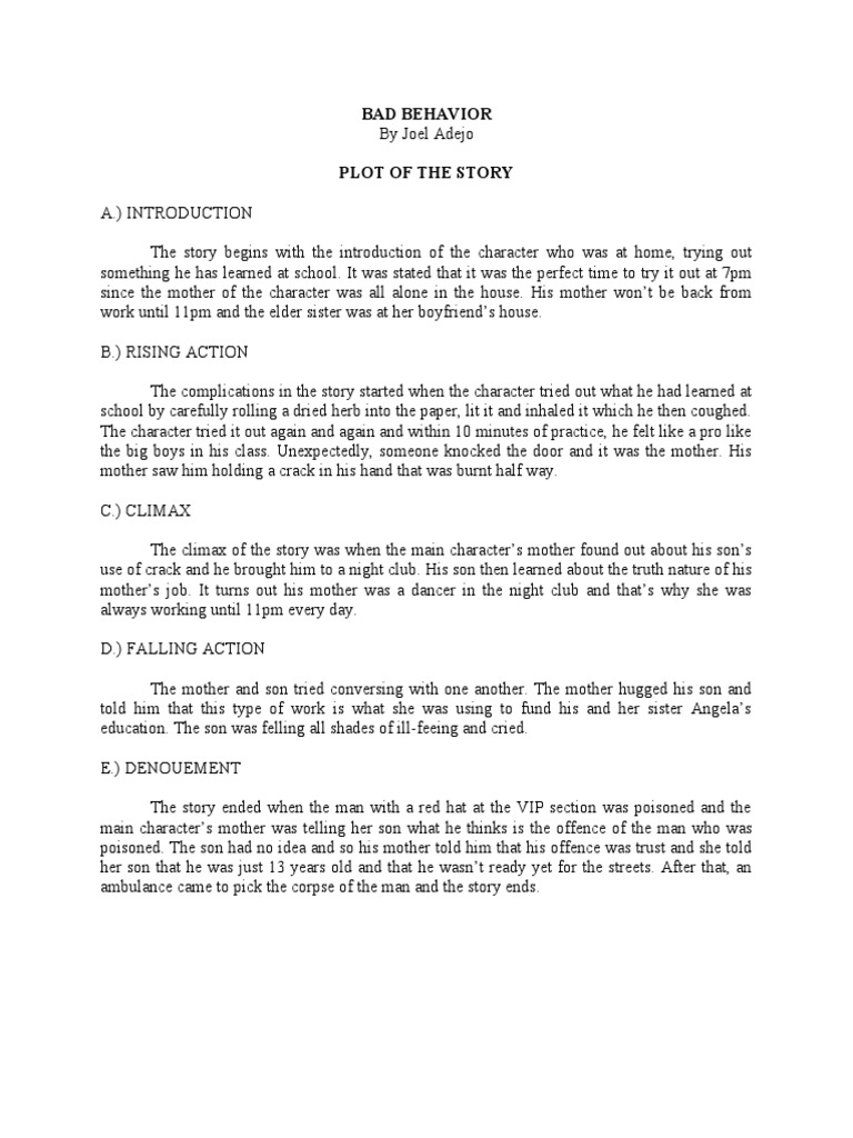 BAD BEHAVIOR by Joel Adejo | PDF