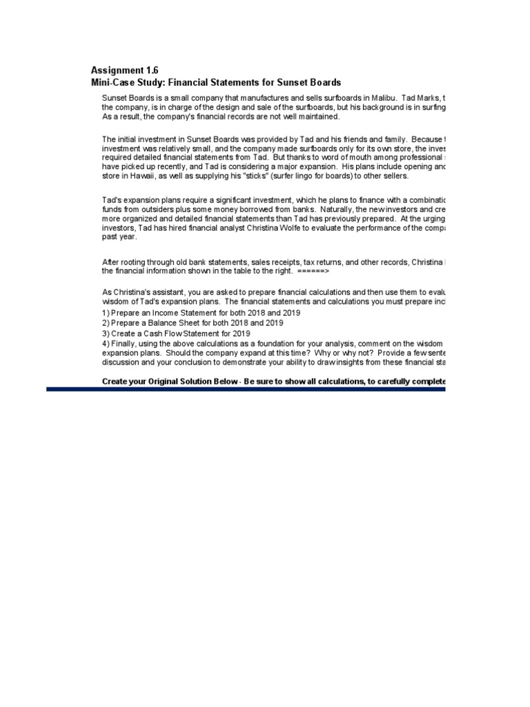 Assignment 1-6 Worksheet.xlsx | PDF | Depreciation | Financial Statement