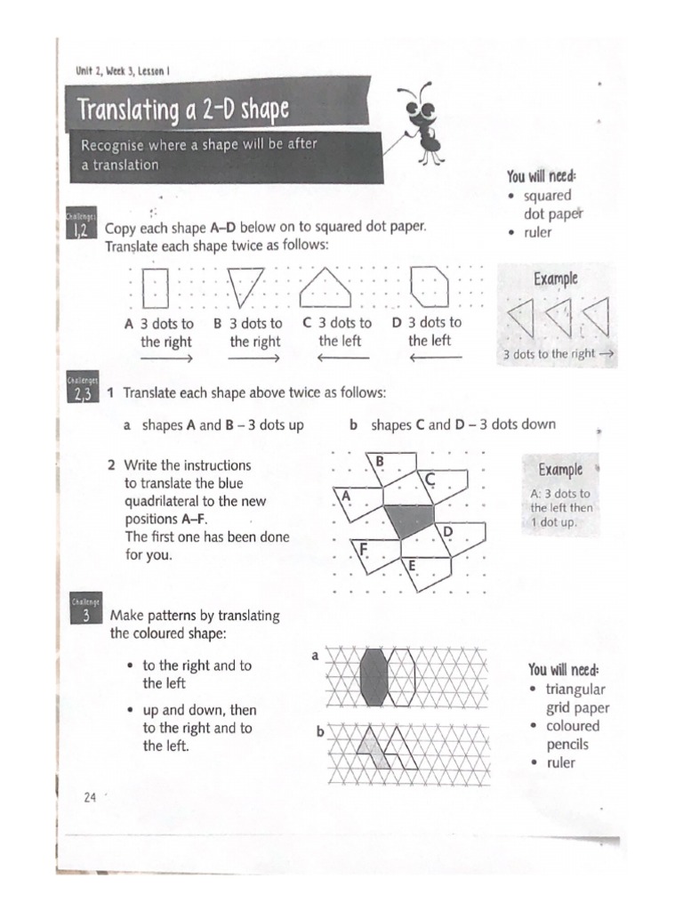 Translating A 2-D Shape PDF | PDF